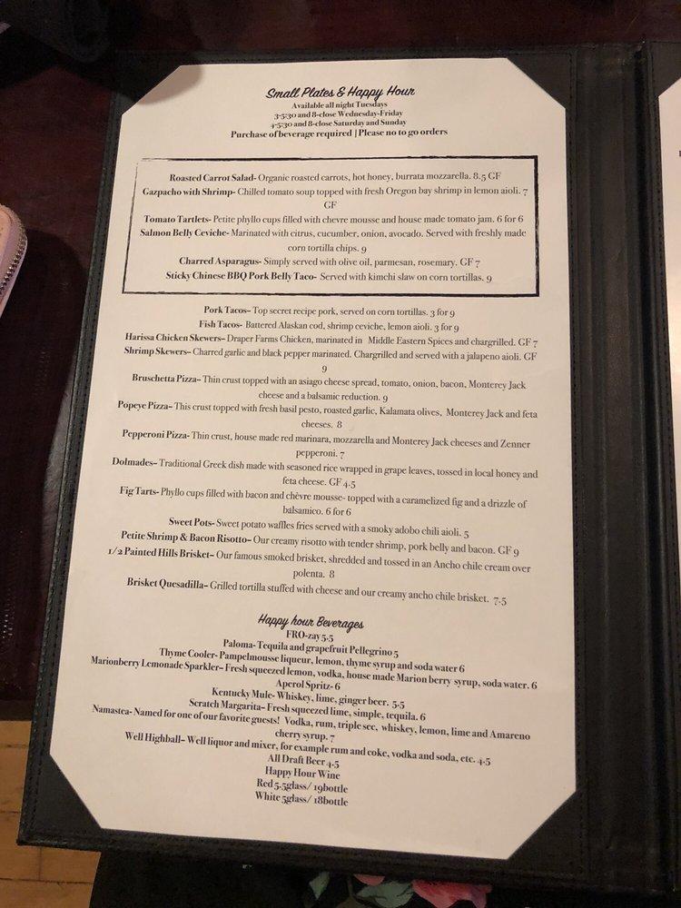 Menu at Amadeus Restaurant, Salem