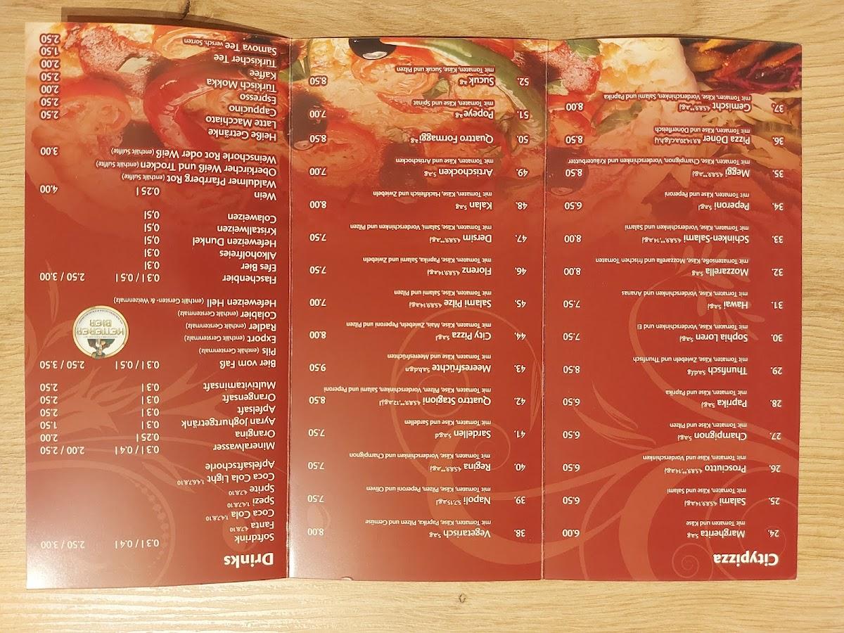 Menu at City Imbiss pub & bar, Achern