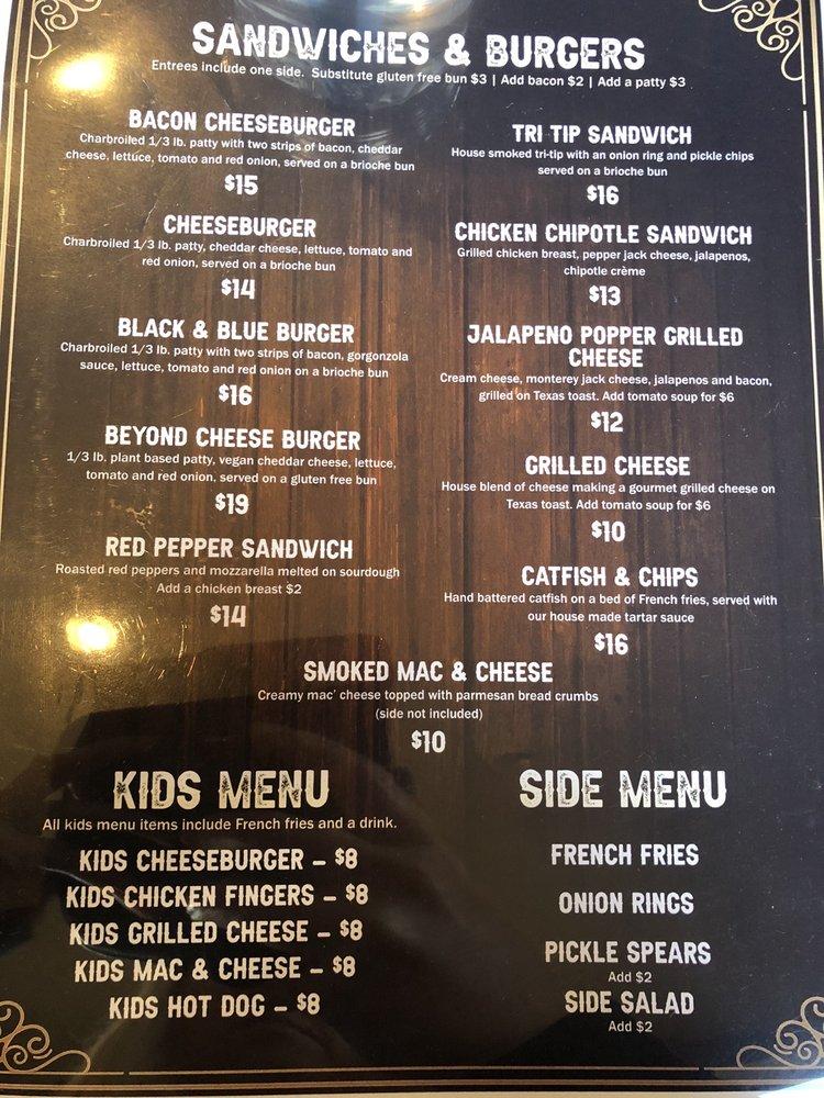 Menu at Last Chair Saloon pub & bar, Brian Head, 329 Ut-143