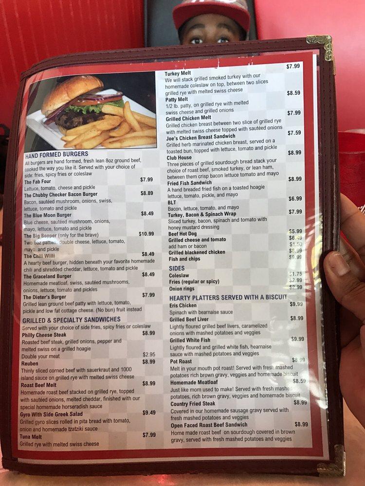 Menu at Joe's Diner restaurant, Naples, Airport-Pulling Rd South