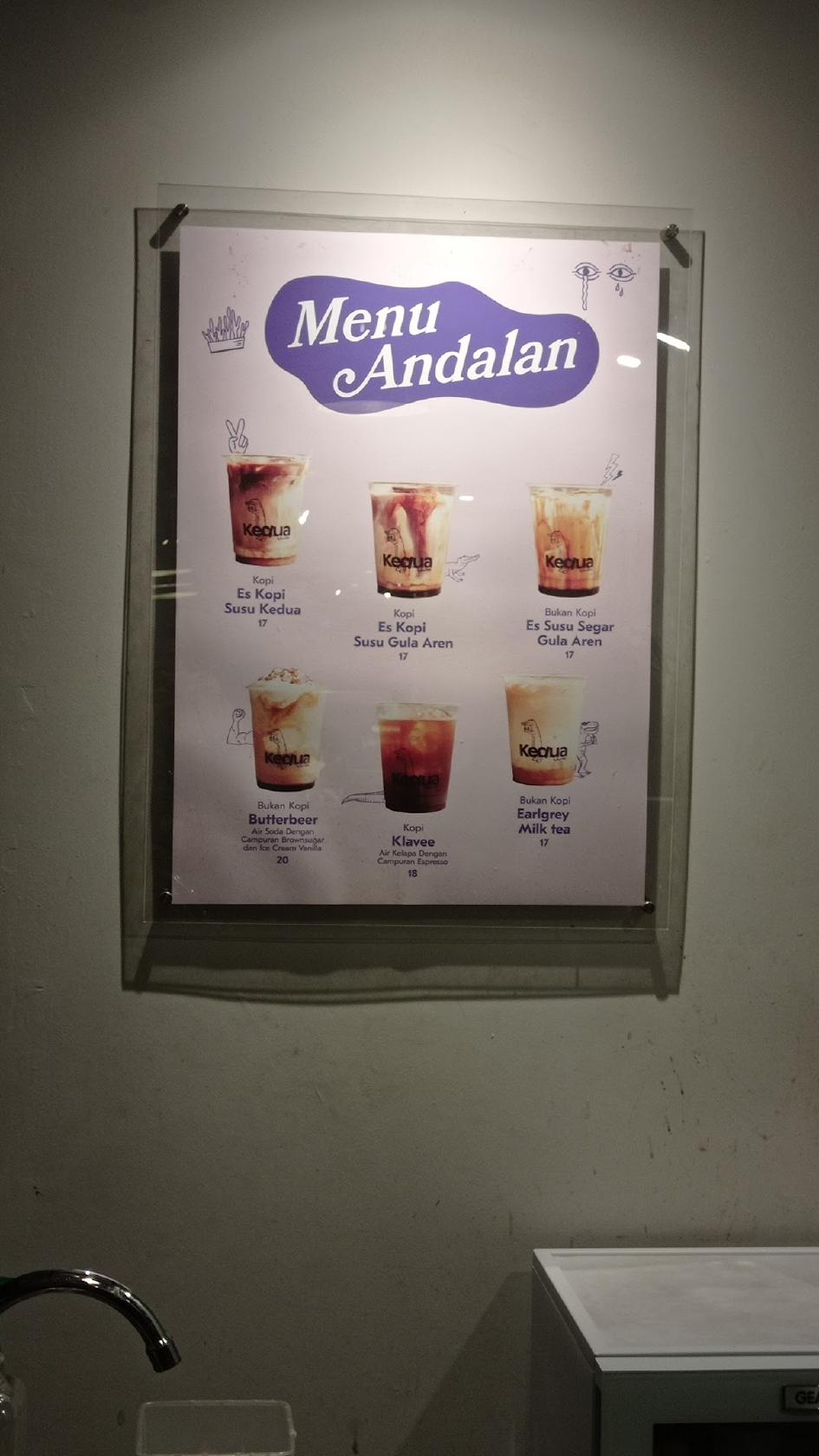 Menu at Kedua By Dua Coffee, Buah Batu, Bandung