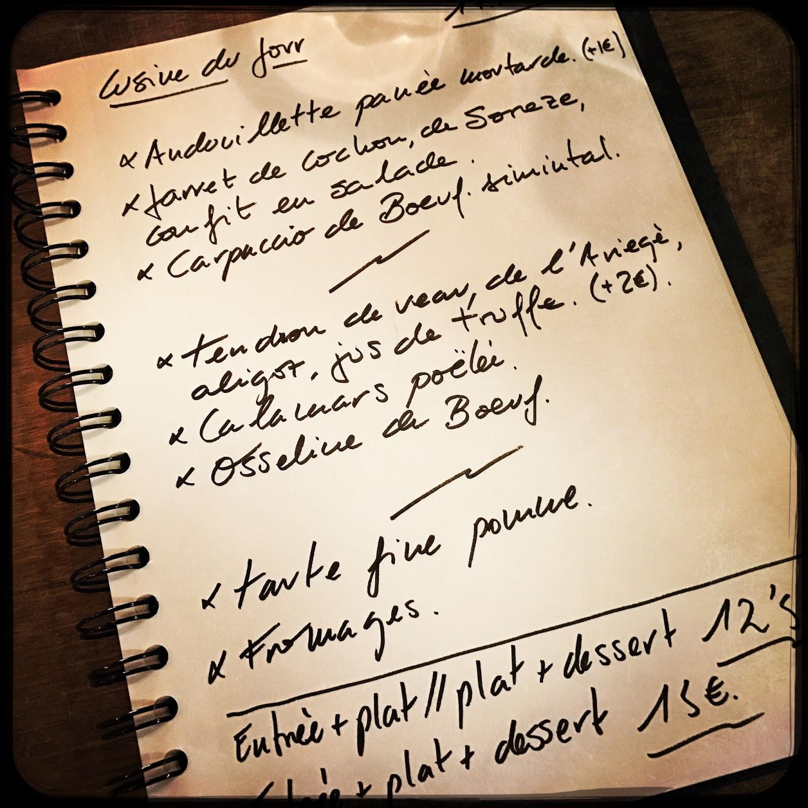 Menu at Le Rocher De La Vierge restaurant, Toulouse, 4 Pl. de Damloup