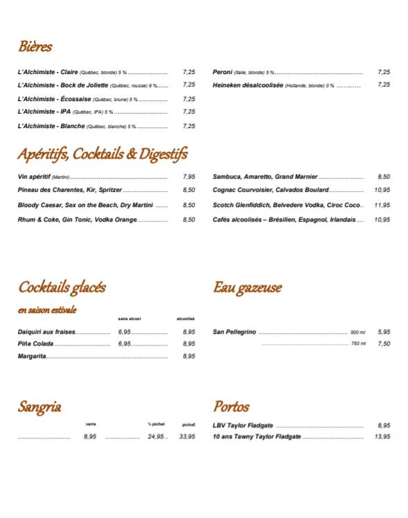 Menu au Maison Du Spaghetti Dupont Joliette restaurant, Joliette