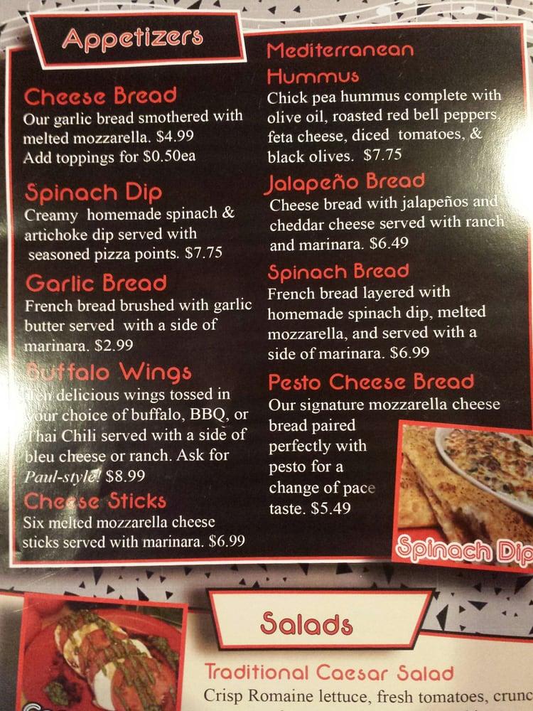 Menu at Red Zeppelin Pizza pizzeria, Baton Rouge