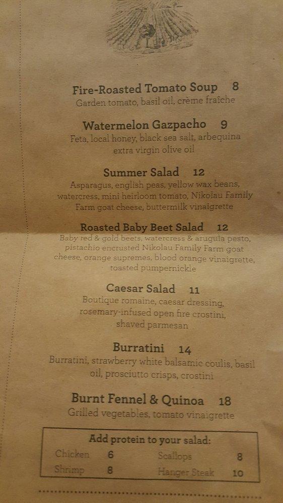 Menu at Cork Fire Kitchen restaurant, Temecula