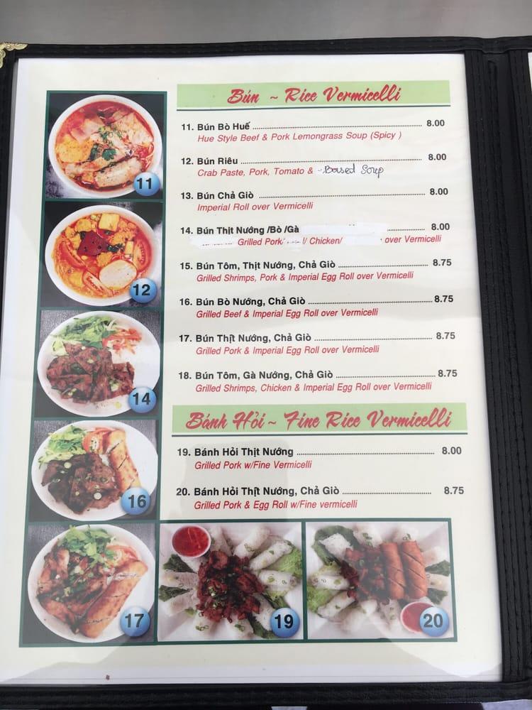 Menu at Vietnam House Restaurant, Alameda
