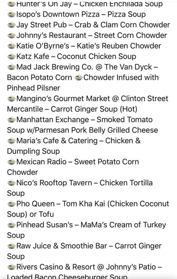 Menu at 20 North Broadway Tavern pub & bar, Schenectady