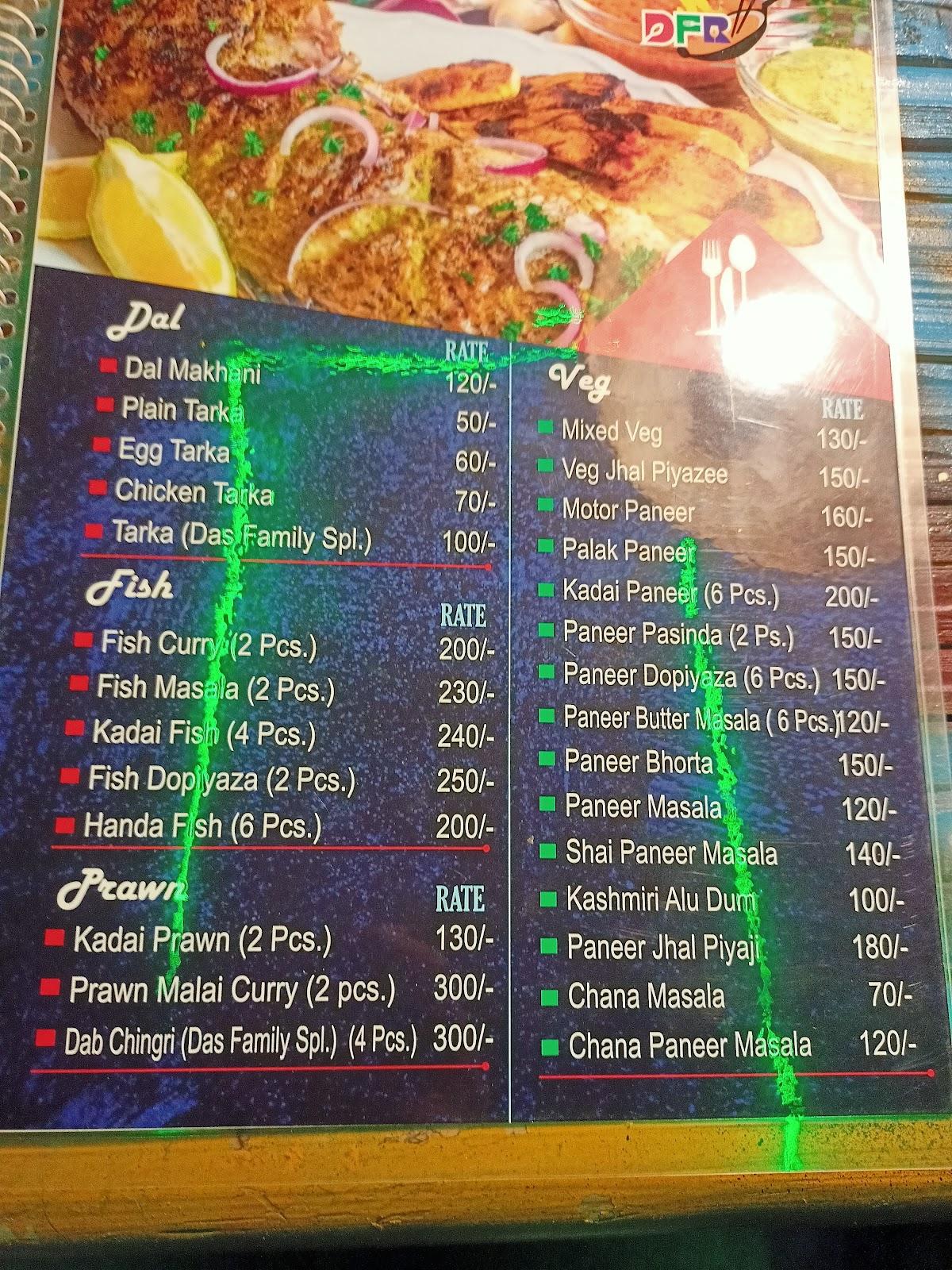 Menu at Das Family Restaurant, Singur