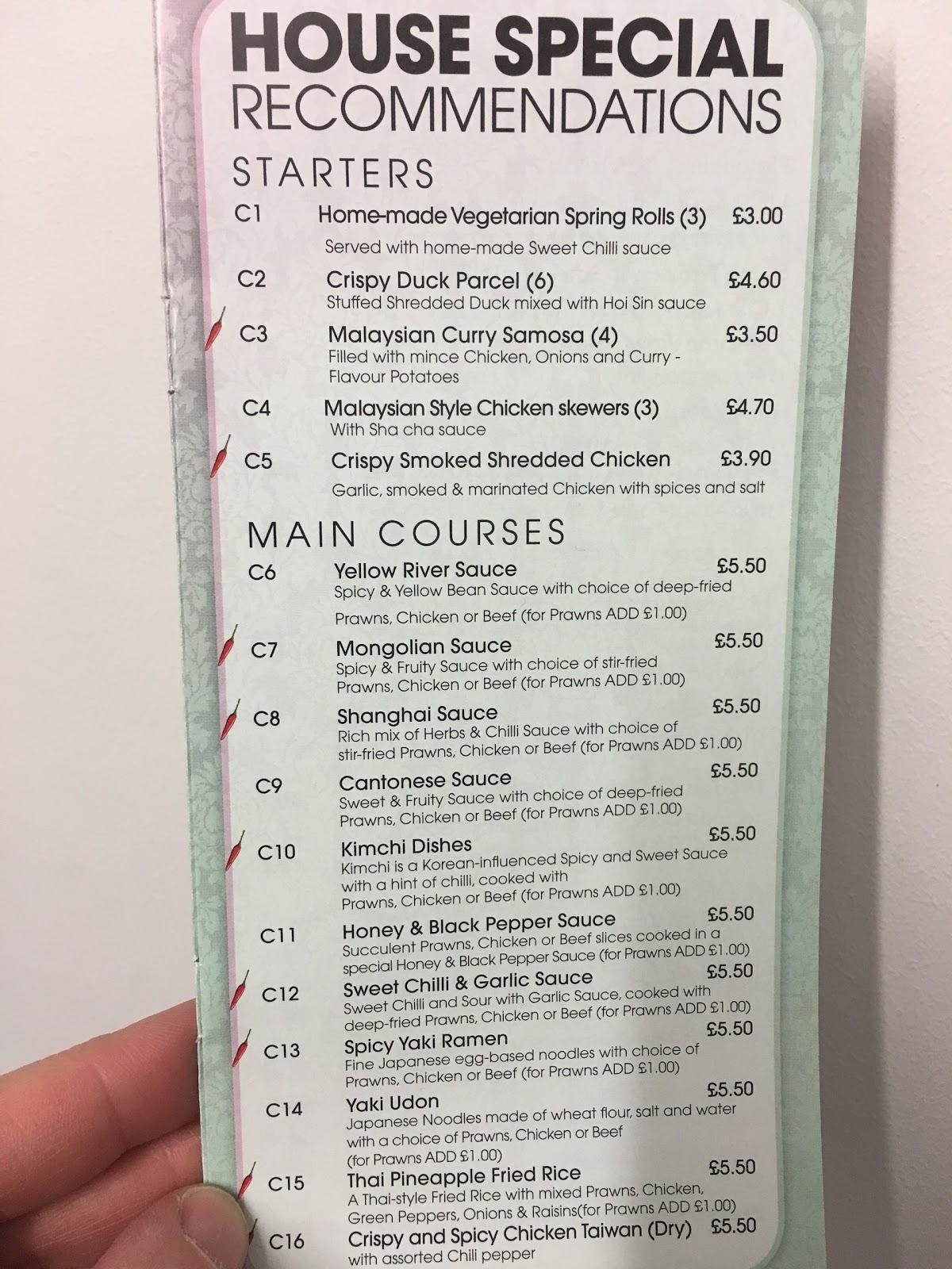 Menu at Jade House fast food, Glengormley, 36 Mallusk Rd