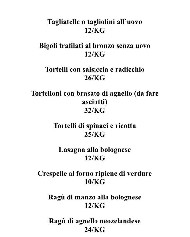 Menu at Pasta Lab - l'arte della pasta restaurant, Bolzano
