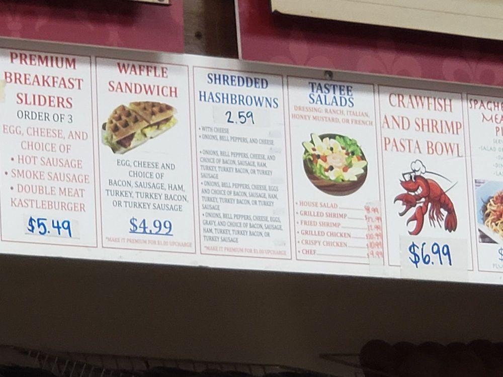 Menu at Tastee Donuts restaurant, Kenner, Loyola Dr # 2