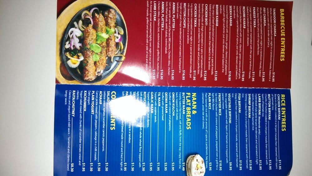 Menu at Anmol Restaurant - Milwaukee, Milwaukee, 711 W Historic Mitchell St