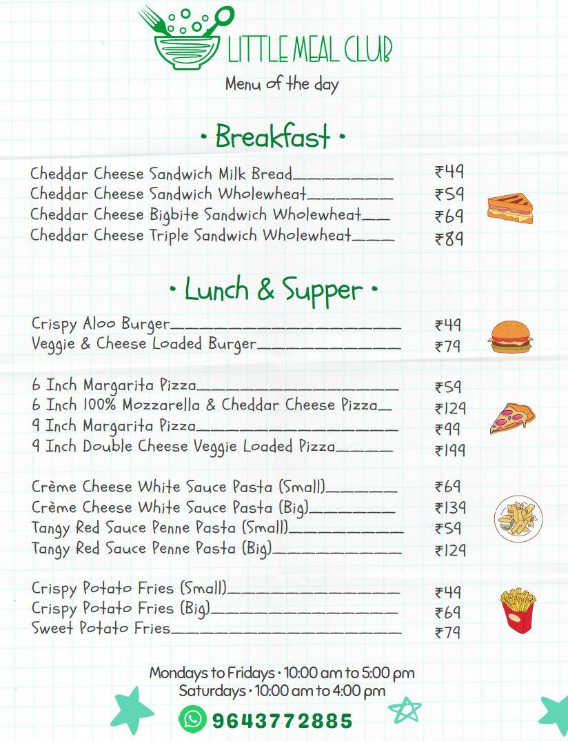 Menu at Little Meal Club, Greater Noida