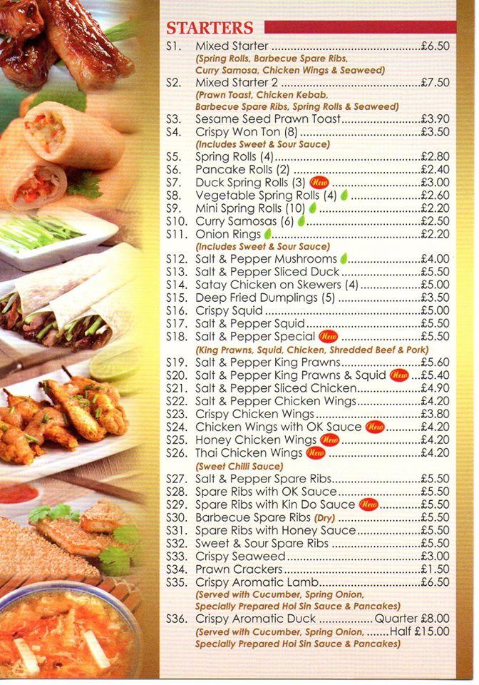 Menu at Dragon City fast food, Otley, 31 Westgate