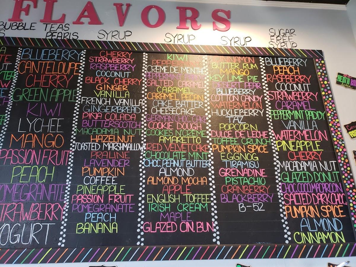 Menu at Hydration Station/H2Moo cafe, Portales
