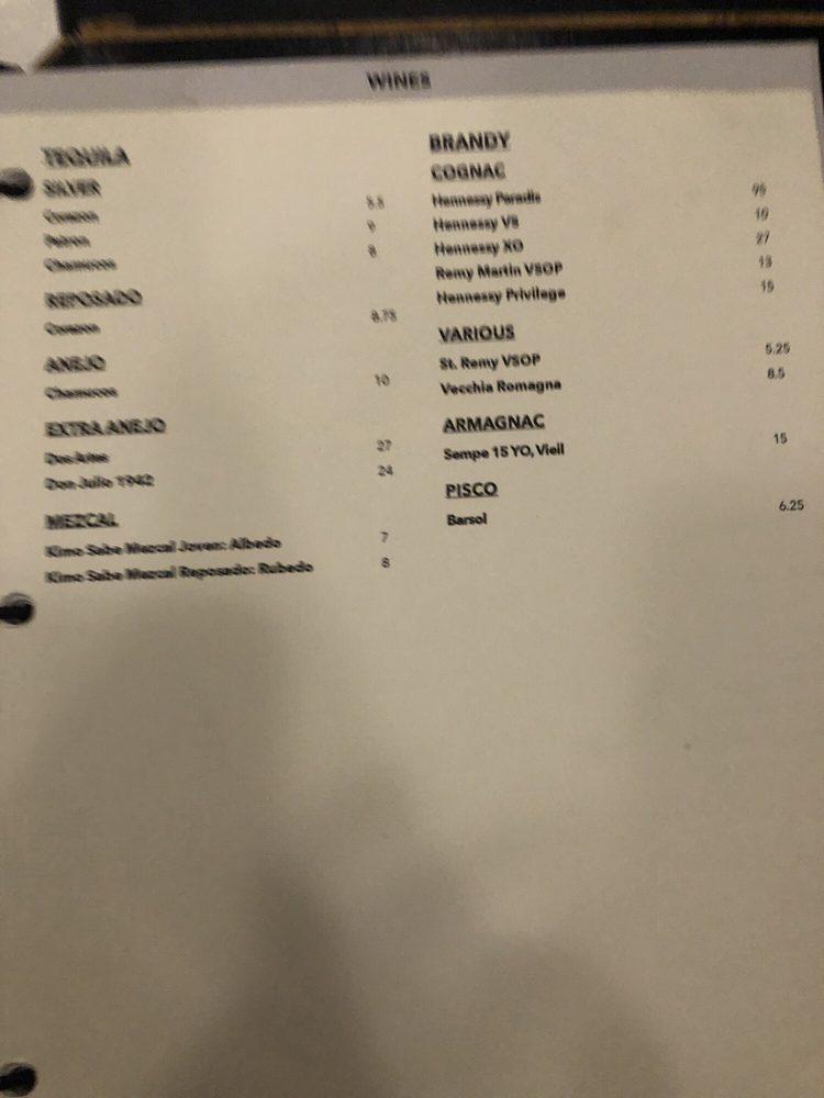 Menu at Nora's Italian Cuisine pub & bar, Las Vegas, 5780 W Flamingo Rd