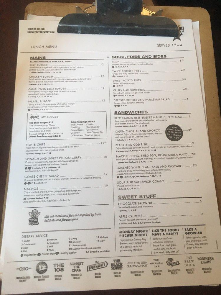 Menu at The Black Sheep pub & bar, Dublin