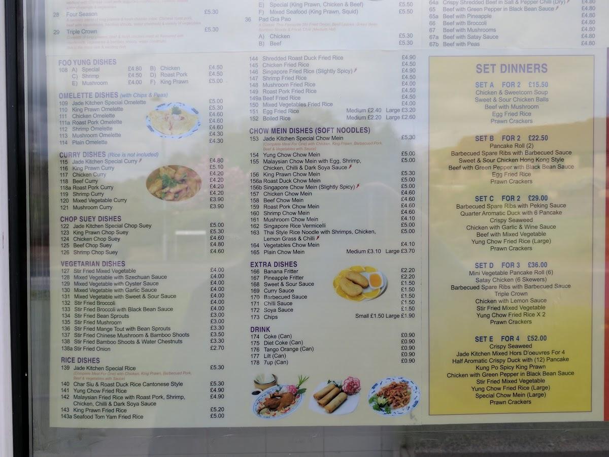 Menu at The New Jade Kitchen fast food, Warminster