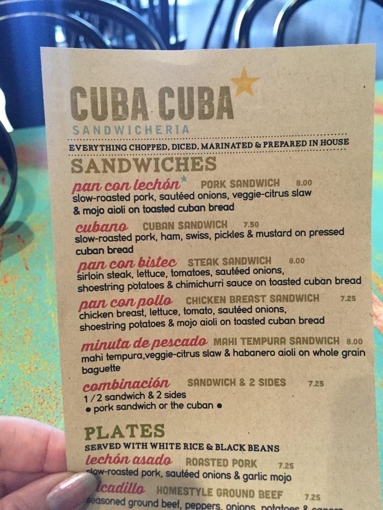 Menu at Cuba Cuba Highlands Ranch pub & bar, Highlands Ranch
