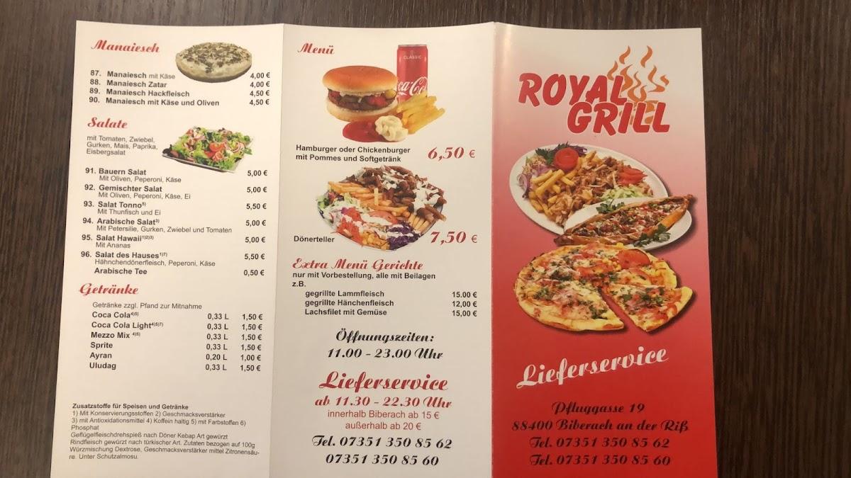 Speisekarte von Royal Grill restaurant, Deutschland