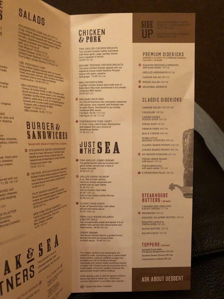 Menu at Black Angus Steakhouse, Mesa, E Hampton Ave