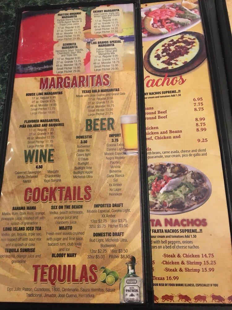 Menu at Los Bravos Mexican Restaurant, Conyers, Salem Rd SE #2097