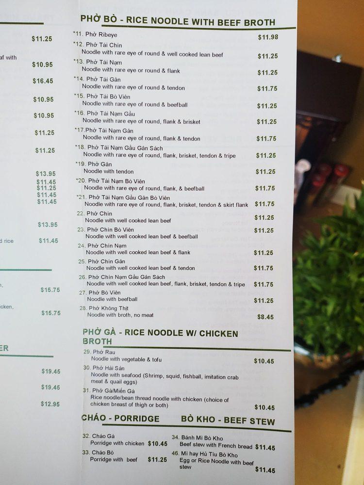Menu at Pho Saigon 8 restaurant, Las Vegas, 45 E Silverado Ranch Blvd ...