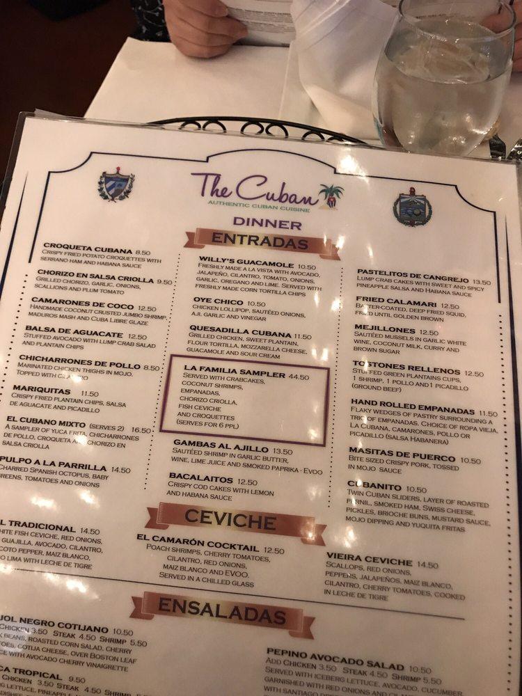 Menu at The Cuban pub & bar, Patchogue