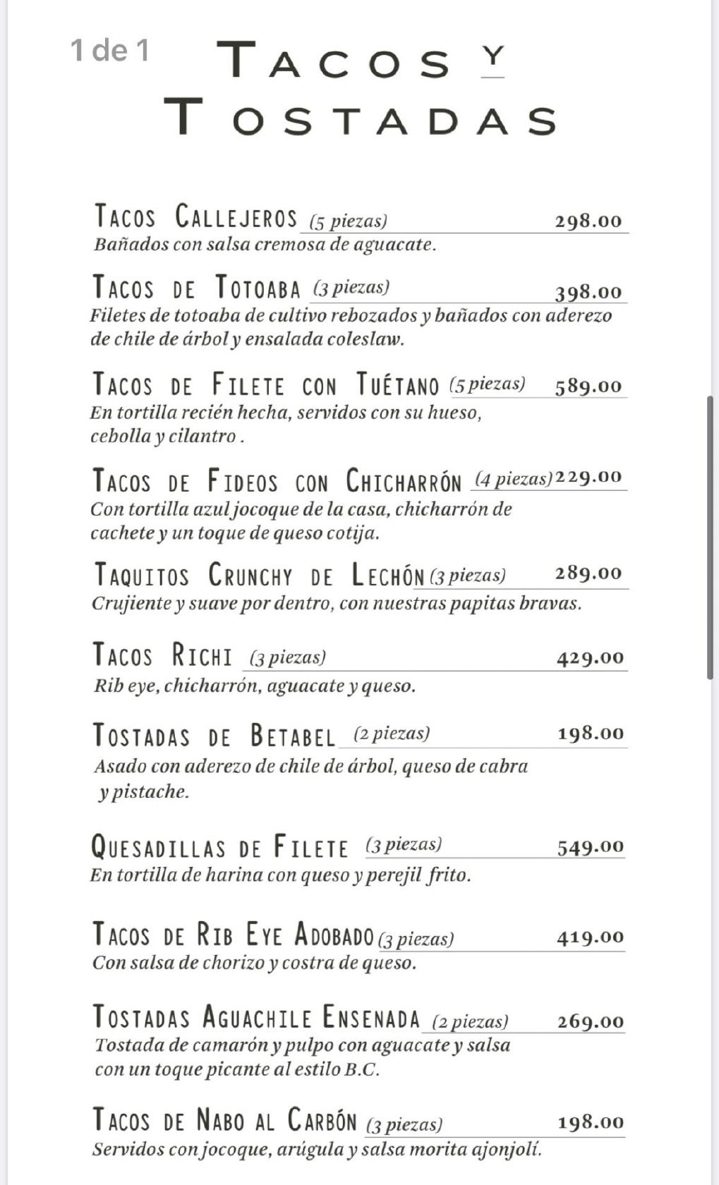 Carta del pub y bar Cuerno - CDMX, Ciudad López Mateos
