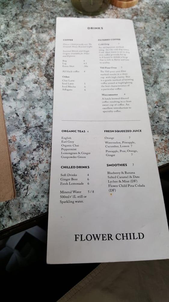 Menu at Flower Child Cafe Chatswood, Chatswood