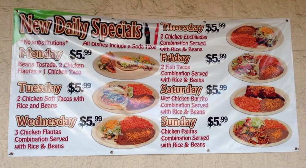 Menu at Tecos Fresh Mexican Food fast food, Portland