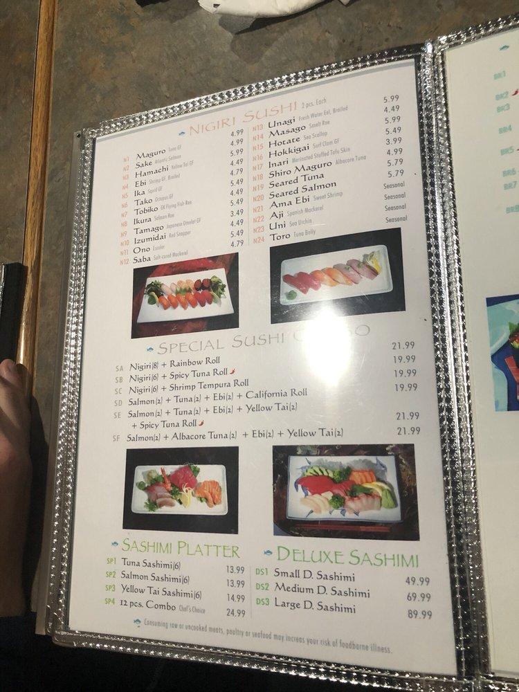 Menu at Harbor Sushi restaurant, Oak Harbor