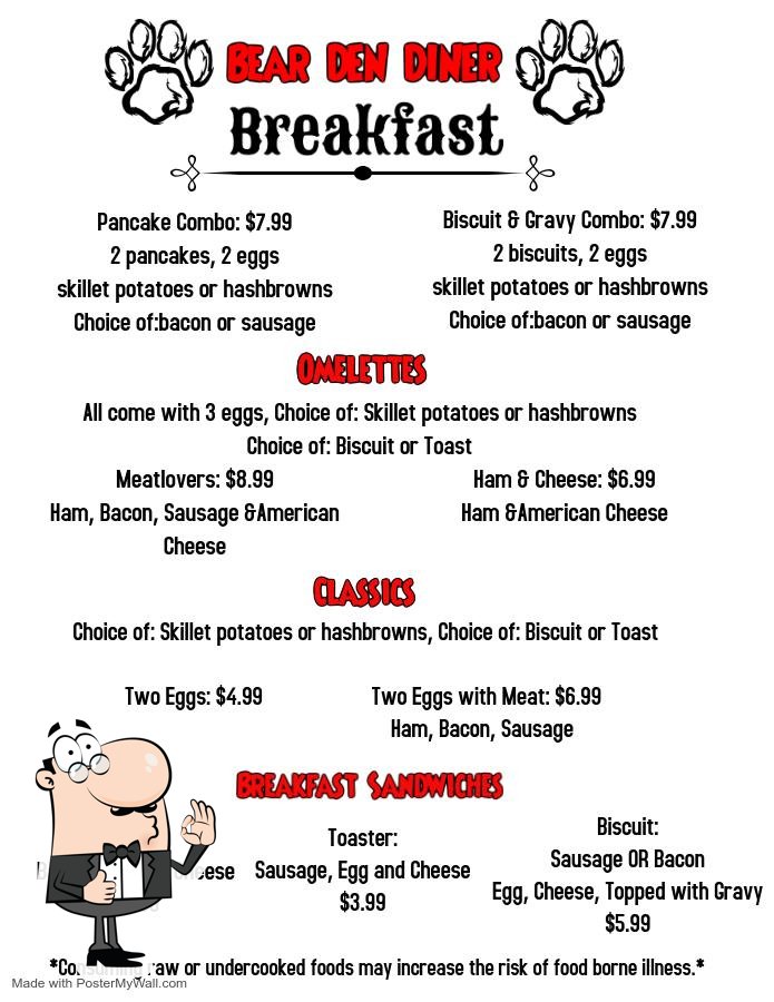 Bear Den Diner, Bearden - Restaurant menu, prices and reviews