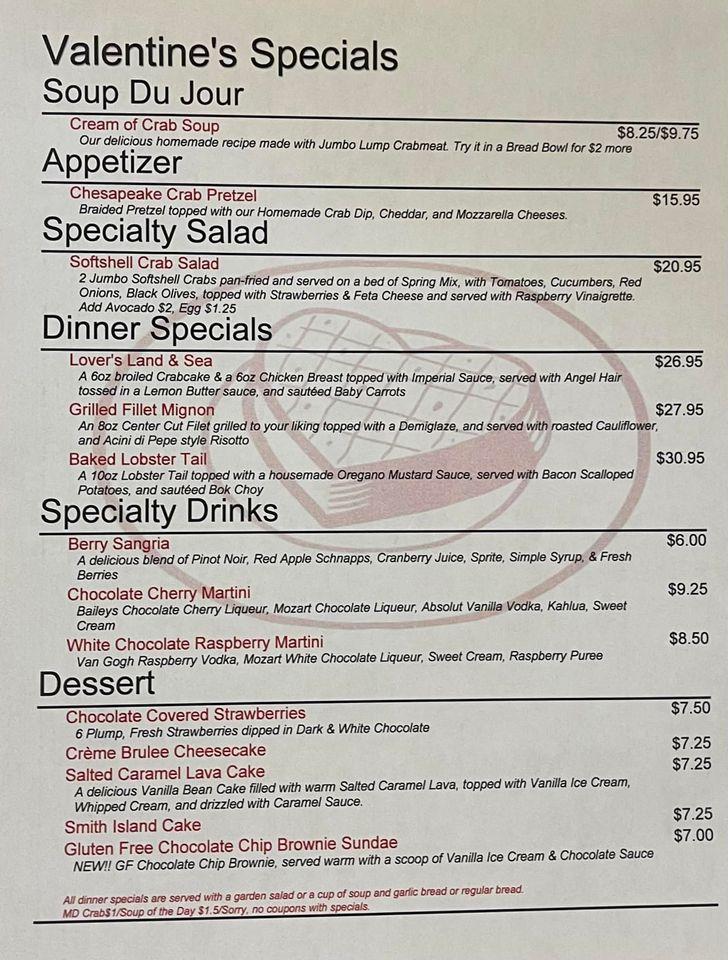 Menu at Bistro 91 pizzeria, Finksburg