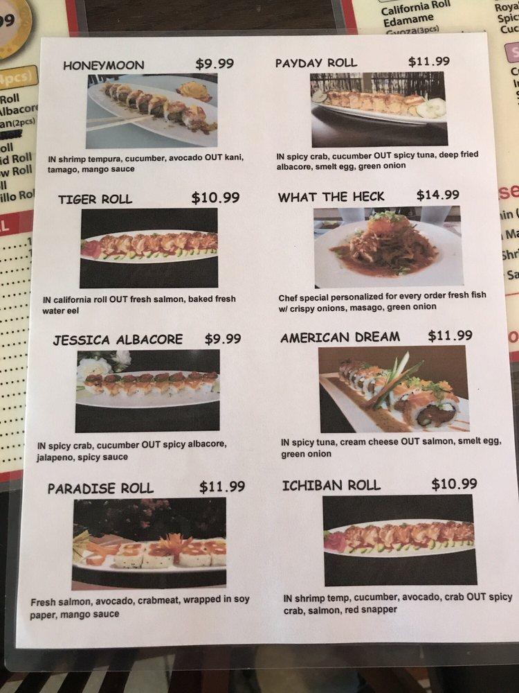 Menu at Sushi Fresh Camarillo restaurant, Camarillo