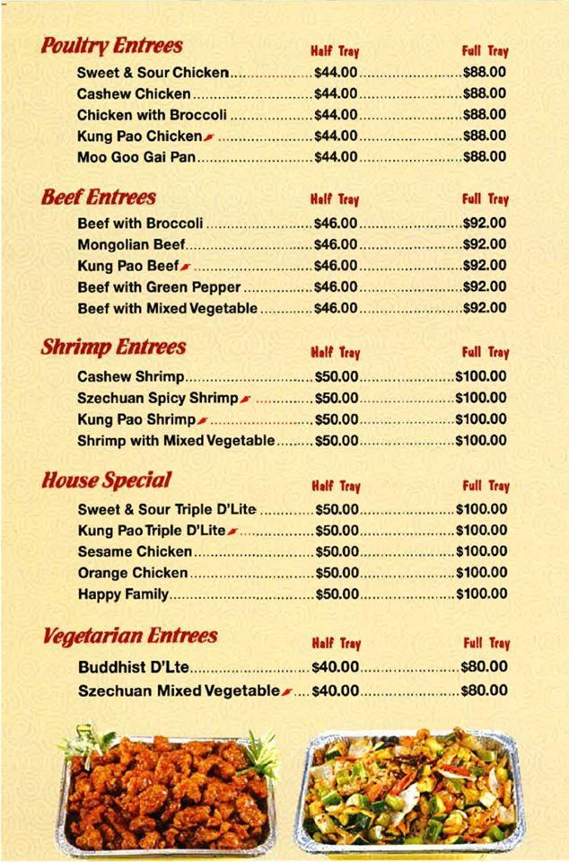 Menu at Golden Chopsticks restaurant, Forest City