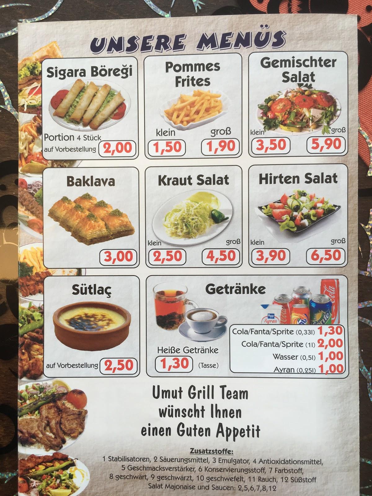 Speisekarte von Umut Grill restaurant, Holzwickede