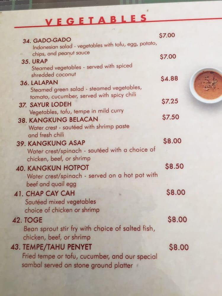 Menu at Wayang Restaurant Halal, Alhambra