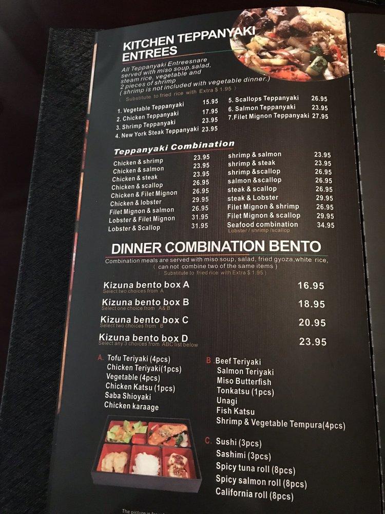 Menu at Kizuna Sushi Bar & Grill, Kaneohe