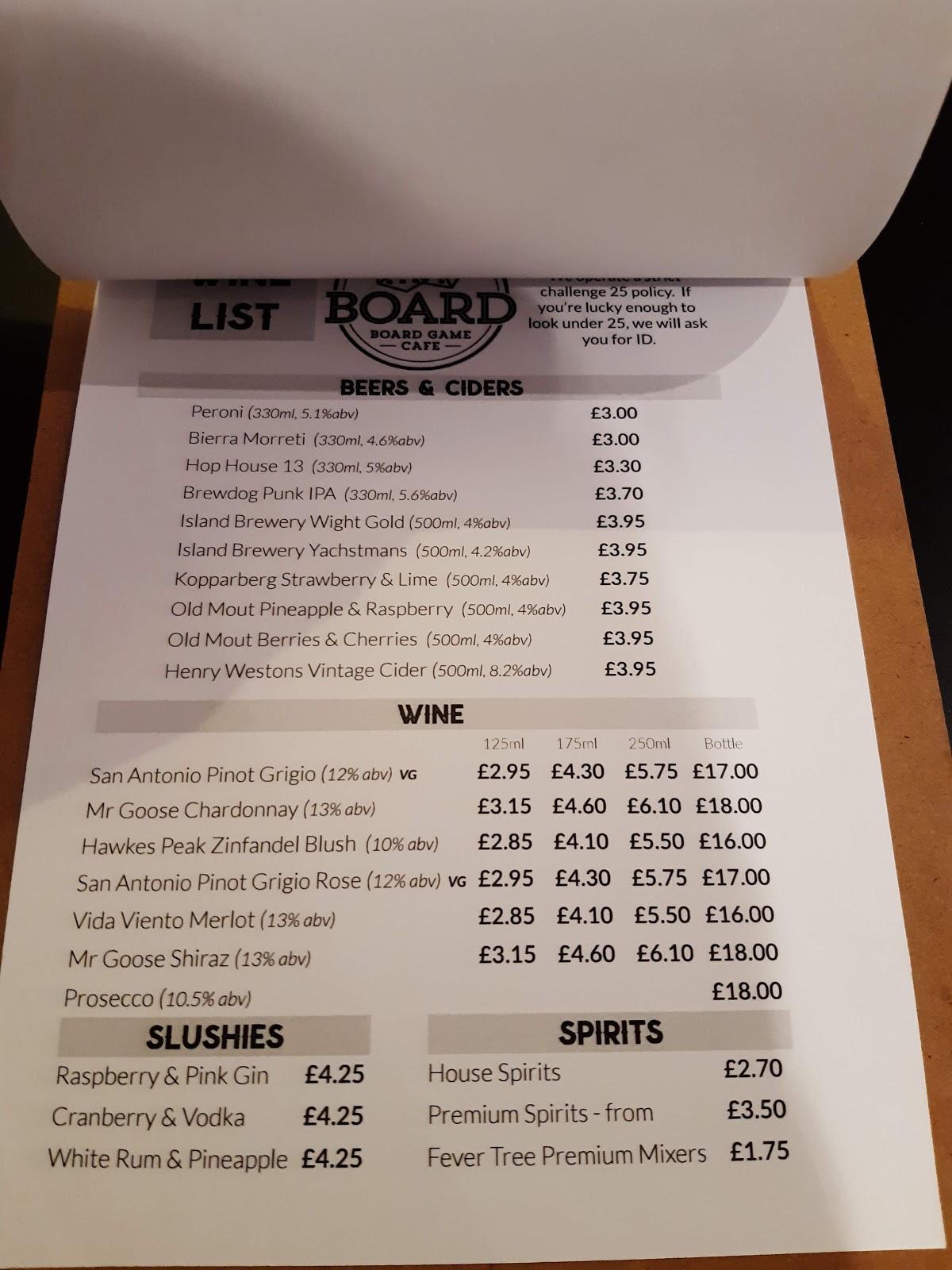 Menu at Snacks and Ladders Board Game Café & Eatery cafe, Newport