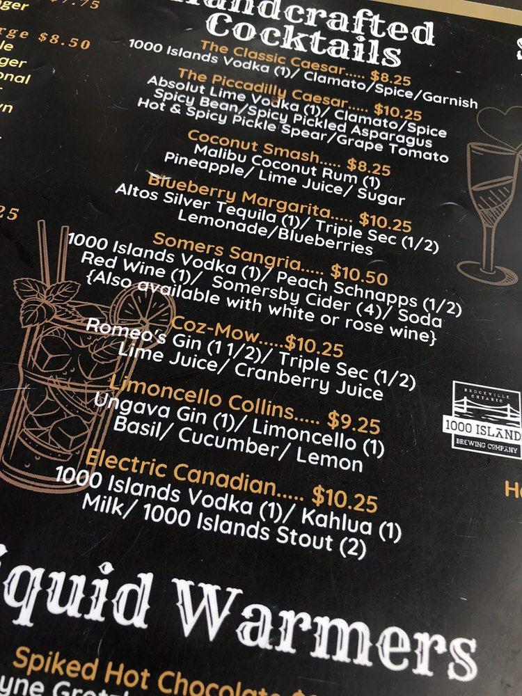 Menu at The Barley Mow, Mississippi Mills, 79 Little Bridge St
