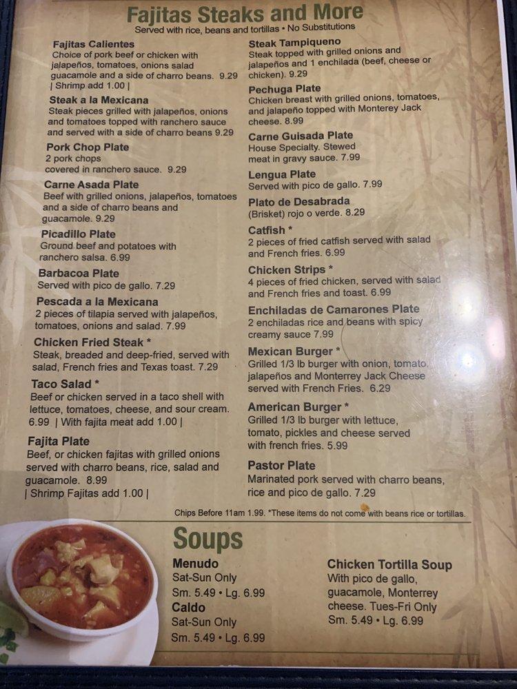 Menu at The Palm Cafe 2, San Marcos