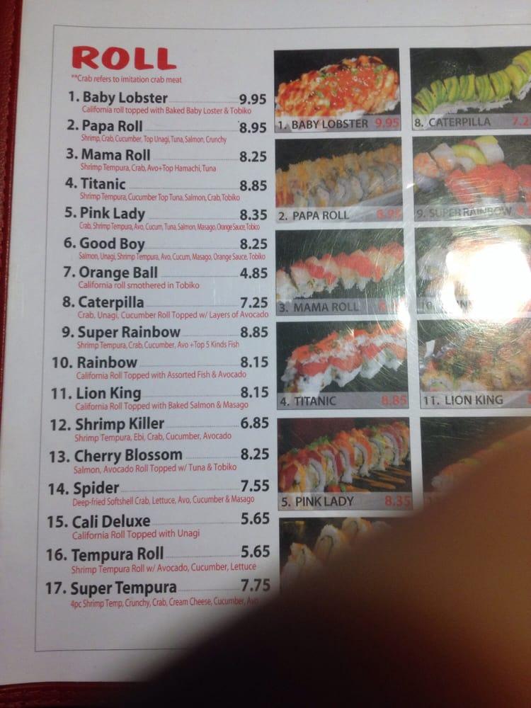 Menu at Fat Fish Sushi restaurant, Pleasanton