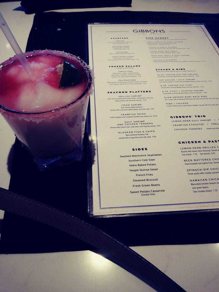 Menu at Gibbons Fine Grill restaurant, Shreveport