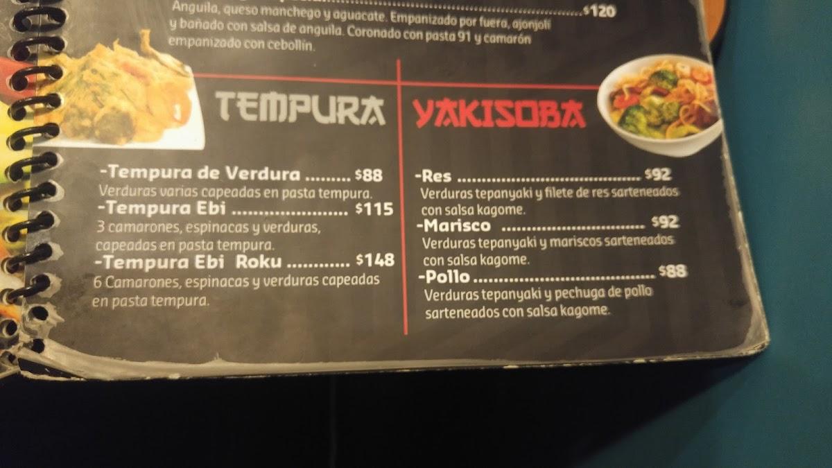 Carta del restaurante Kapital Sushi Zacatecas, Guadalupe