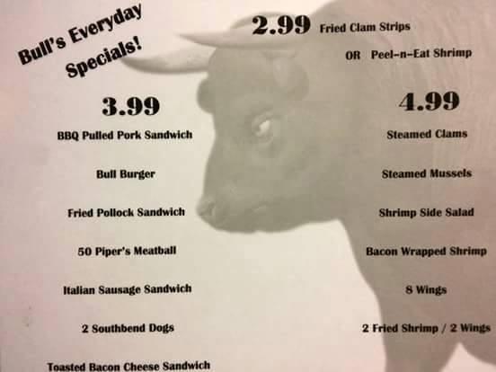 Menu at The Bull Pen Restaurant & Sports Bar, Tyrone