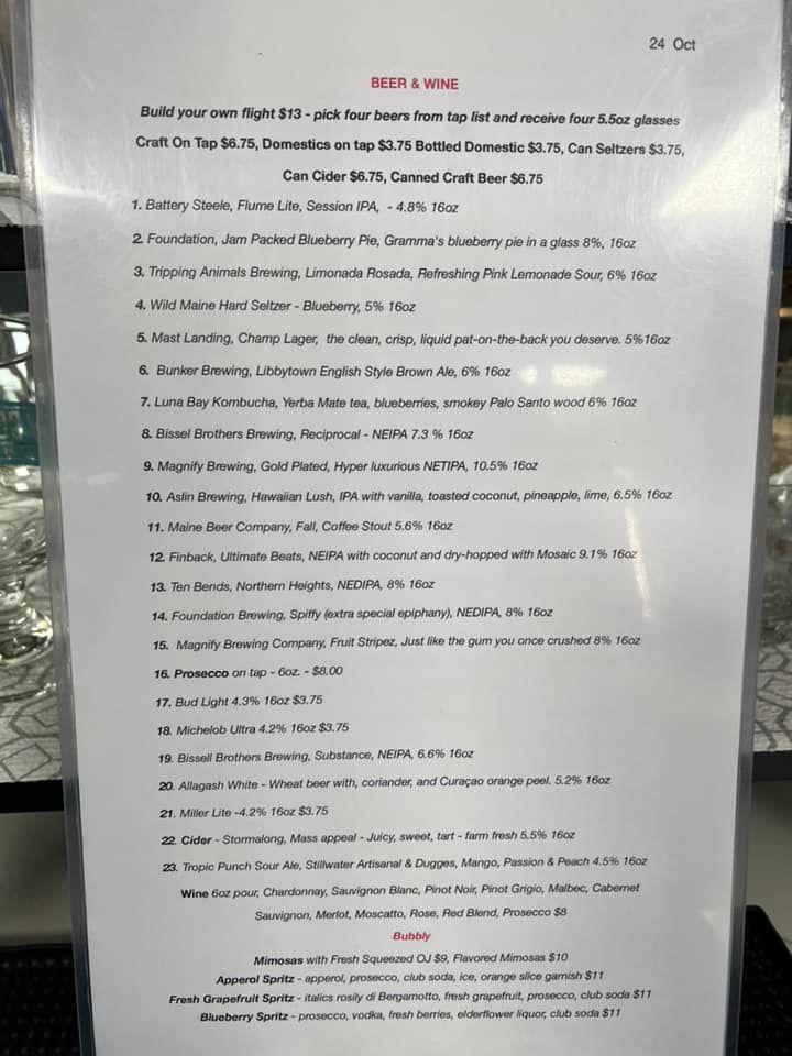 Menu at Josie's Country Store & Cafe, Ellsworth