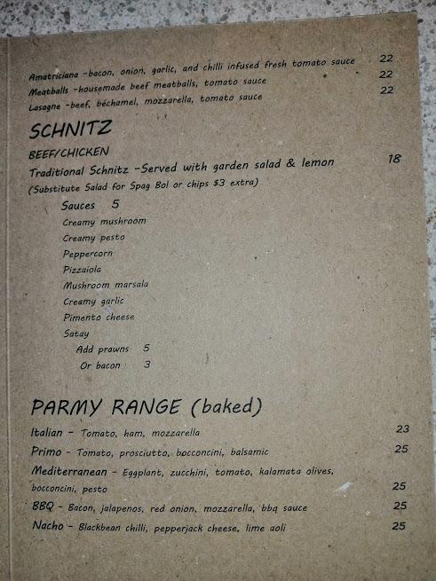 Menu at Olive And Oscars restaurant, Applecross