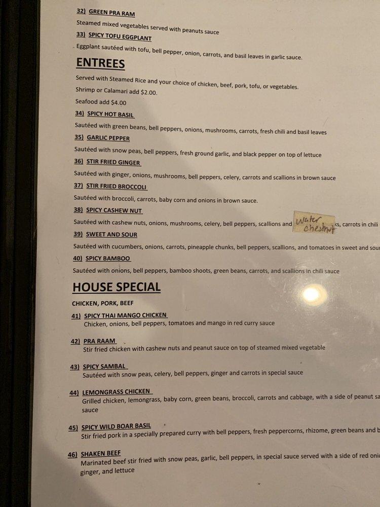 Menu at Thai Castle Carmel restaurant, Carmel, 19 E 126th St