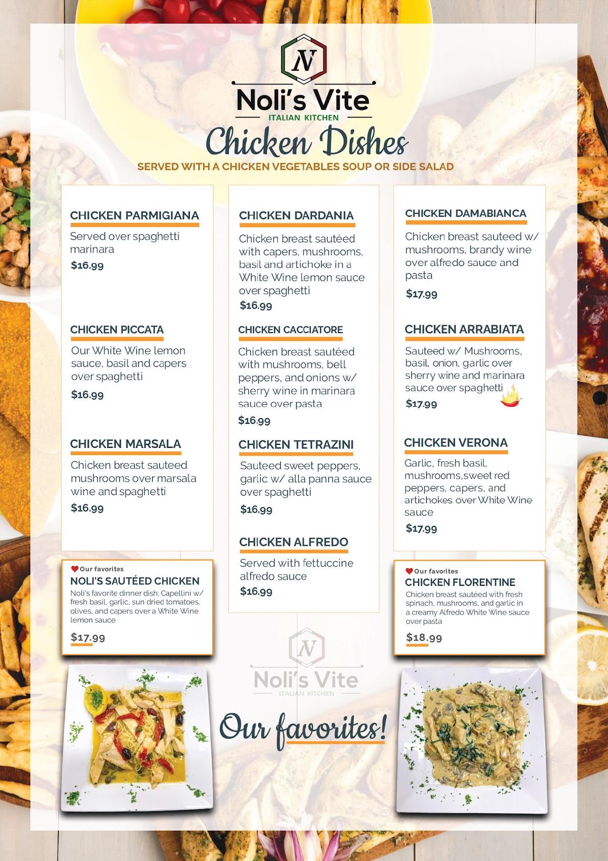 Menu at Noli's Vite pizzeria, New Braunfels